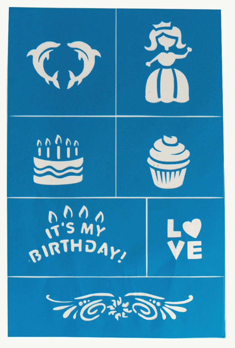 Oh Flossy Reusable Adhesive Face Paint Stencils – Kinderplay Playthings