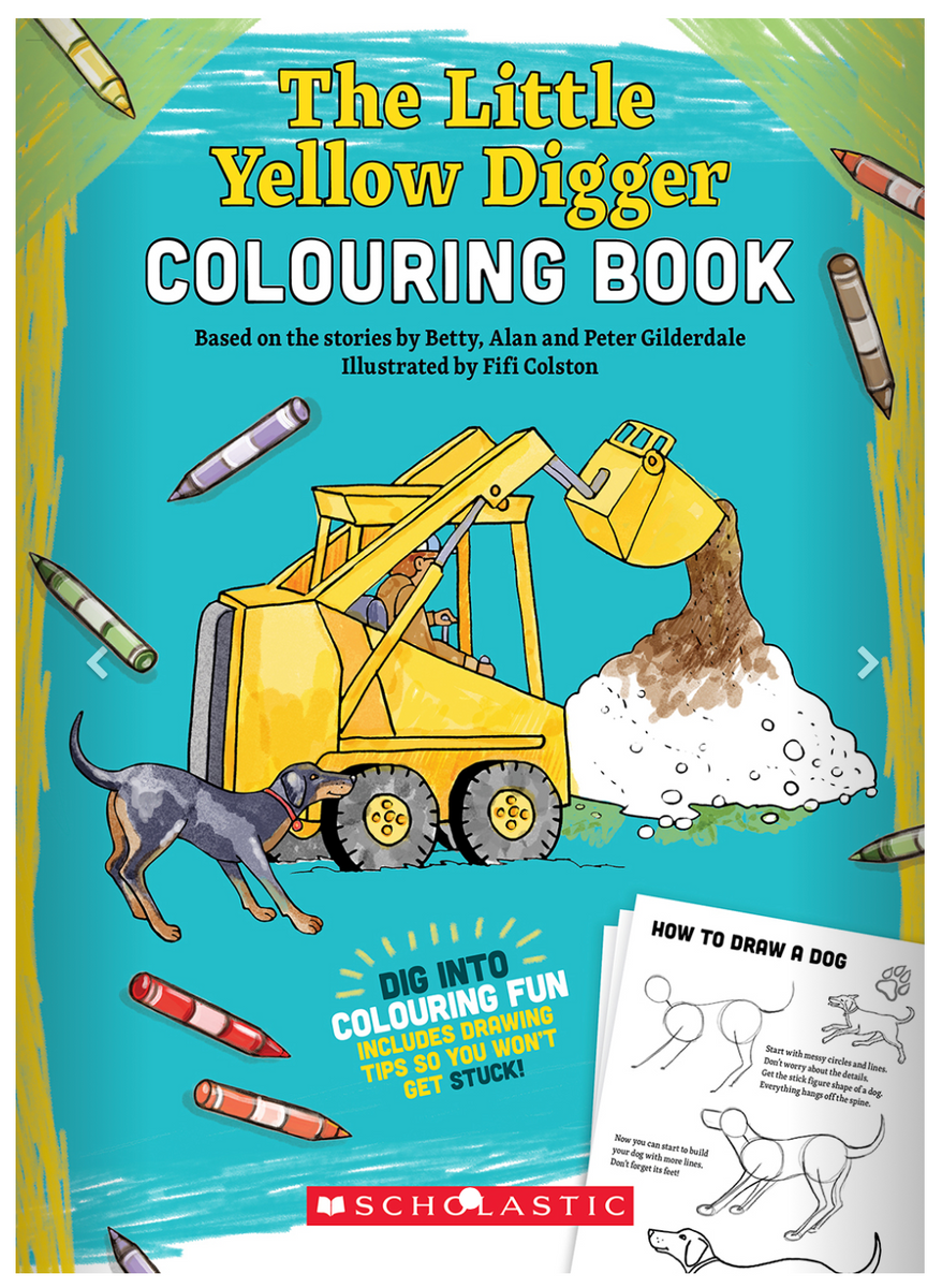 The Little Yellow Digger Colouring Book – Kinderplay Playthings