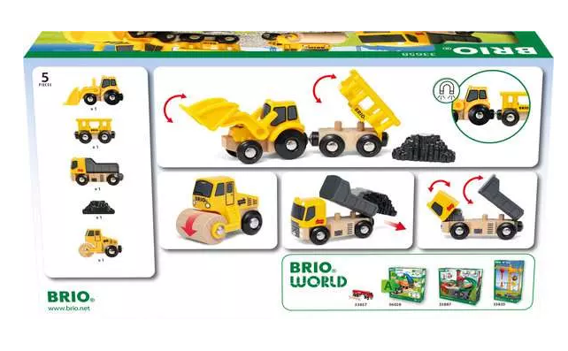BRIO Construction Vehicles 5 pieces 33658 – Kinderplay Playthings