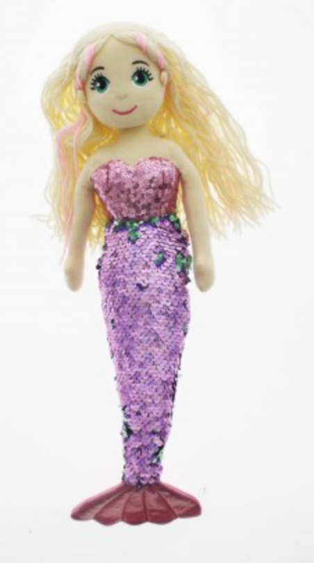Cotton Candy Mermaid Anna Flip Sequined Purple Doll – Kinderplay Playthings